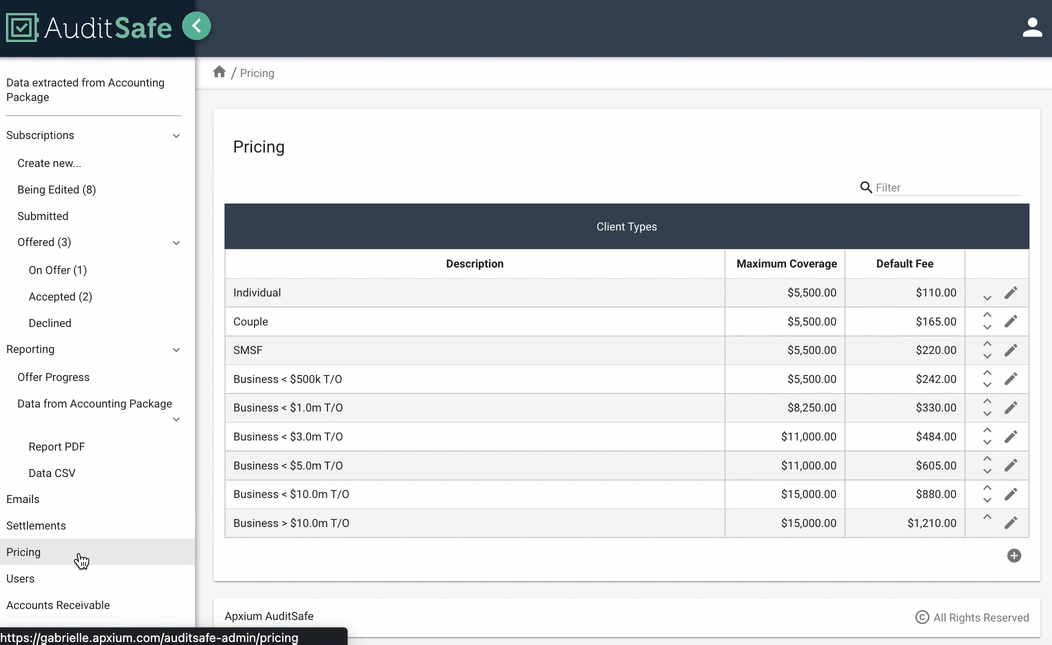 Audit Safe Pricing Page